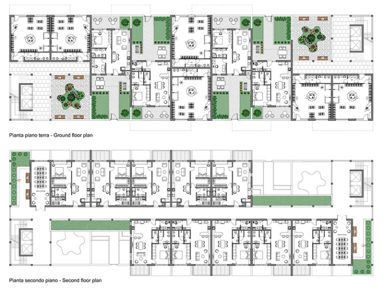 Casas con balcón (dwg) - Archweb