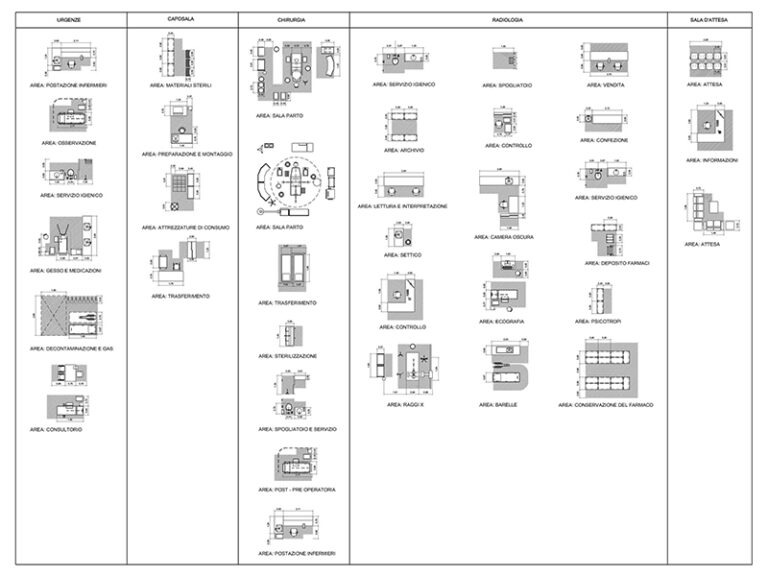 Hospitals - Medical Centers - Archweb dwg