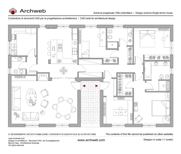مخطط فيلا 04 dwg - Archweb