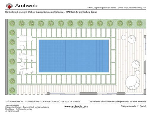 Pools in the garden - Archweb dwg