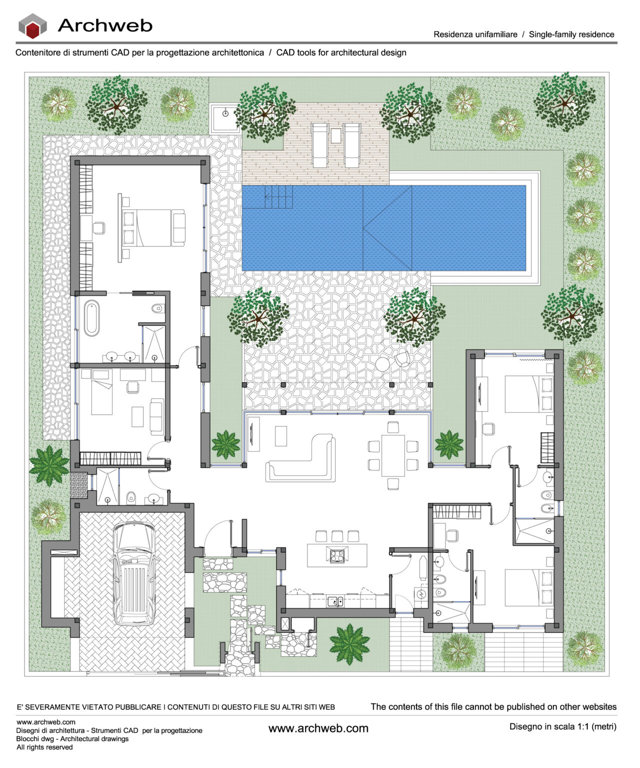 Villa con piscina 01 dwg - Archweb