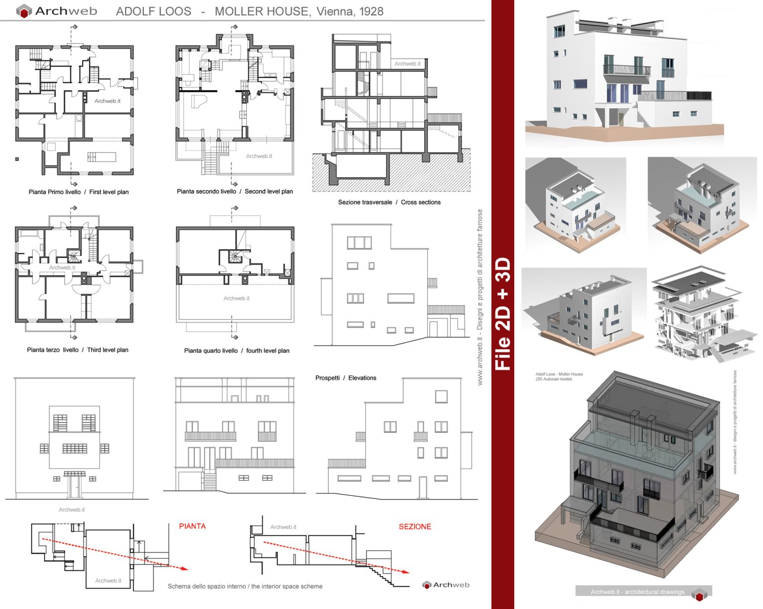 Casa Moller 2D + 3D - Archweb