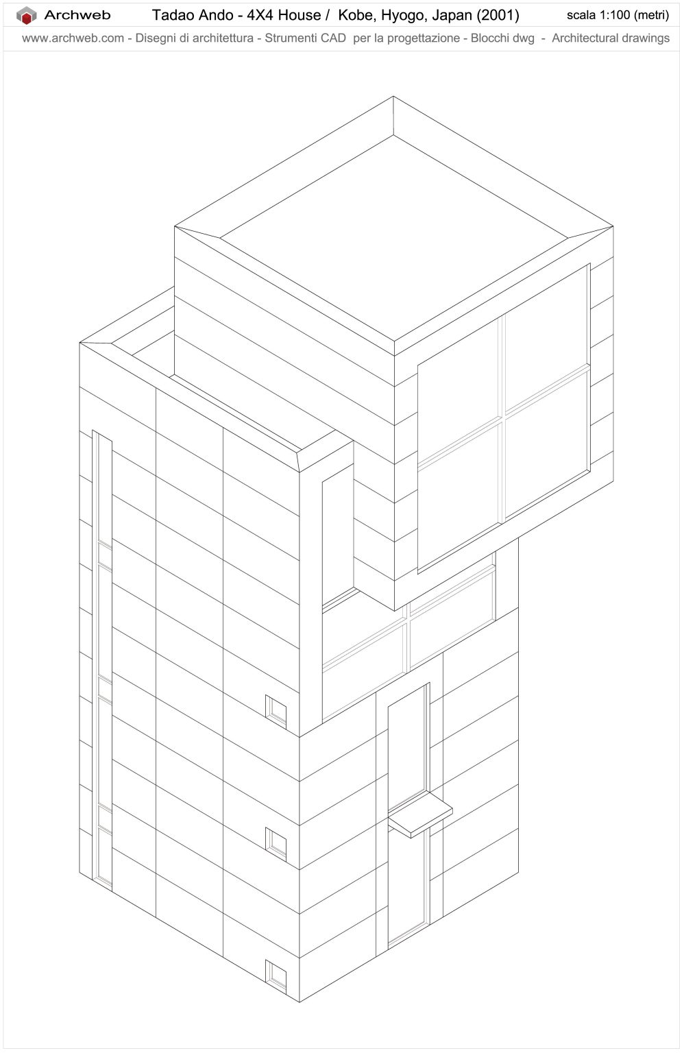 4 x 4 House - Axonometry - Archweb