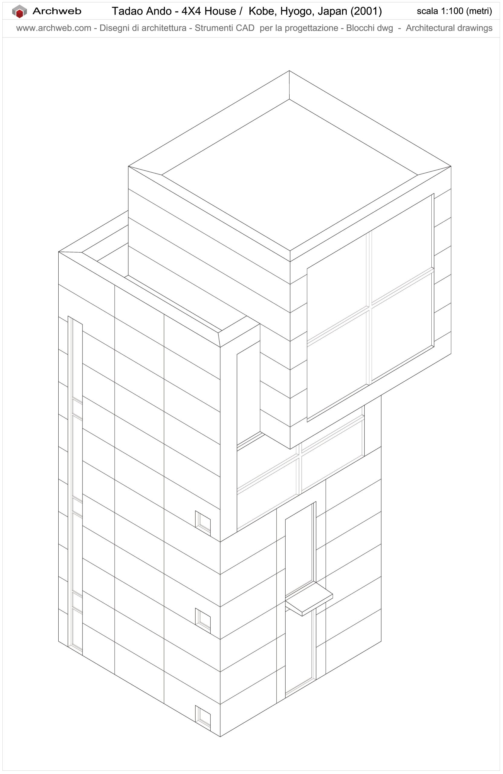 4 x 4 House - Axonometry - Archweb