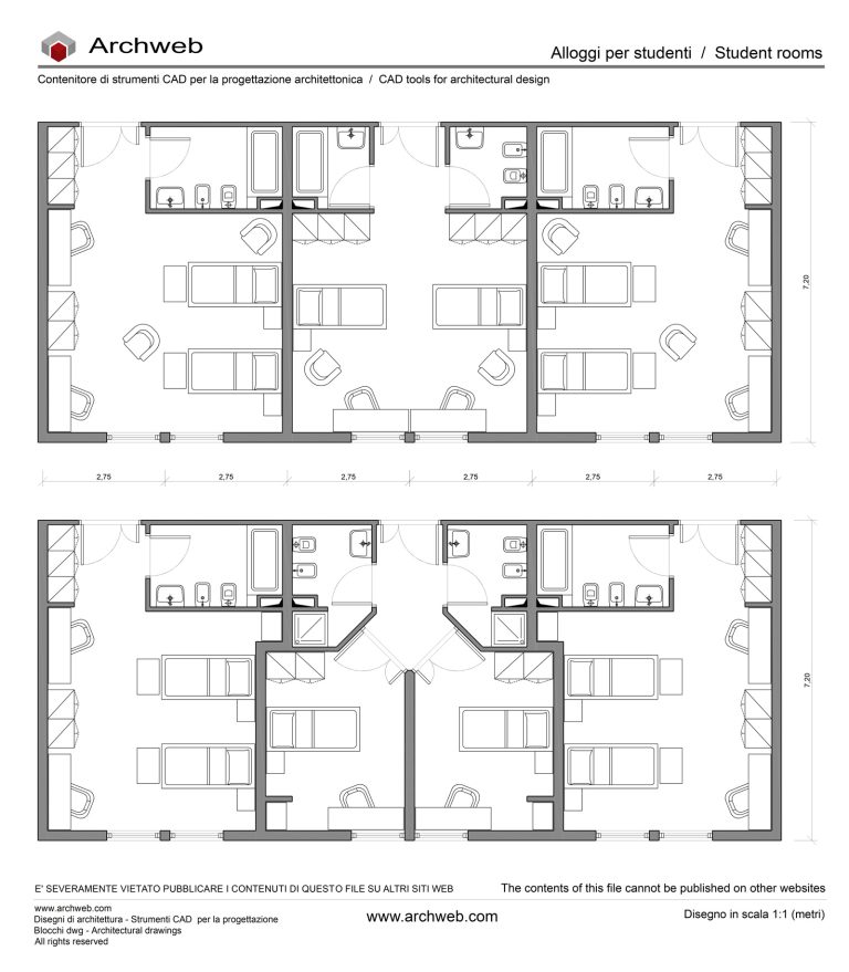 Schemi alloggi studenti 01 - Archweb