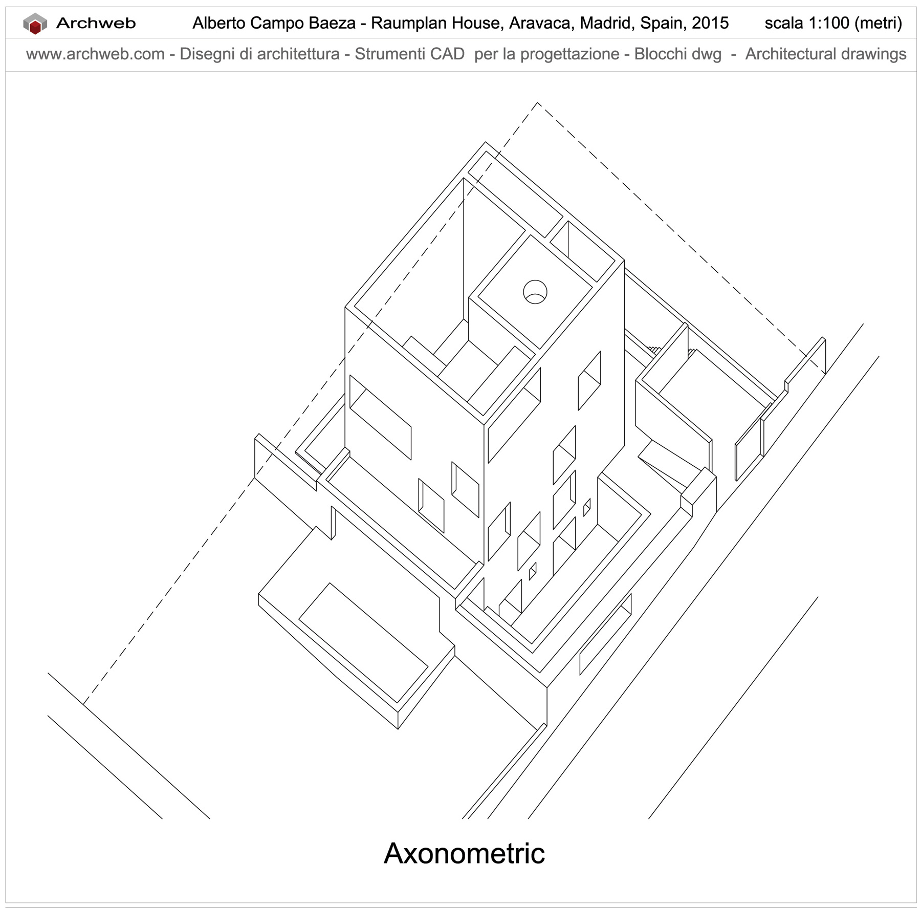 Raumplan House - Assonometria A - Archweb