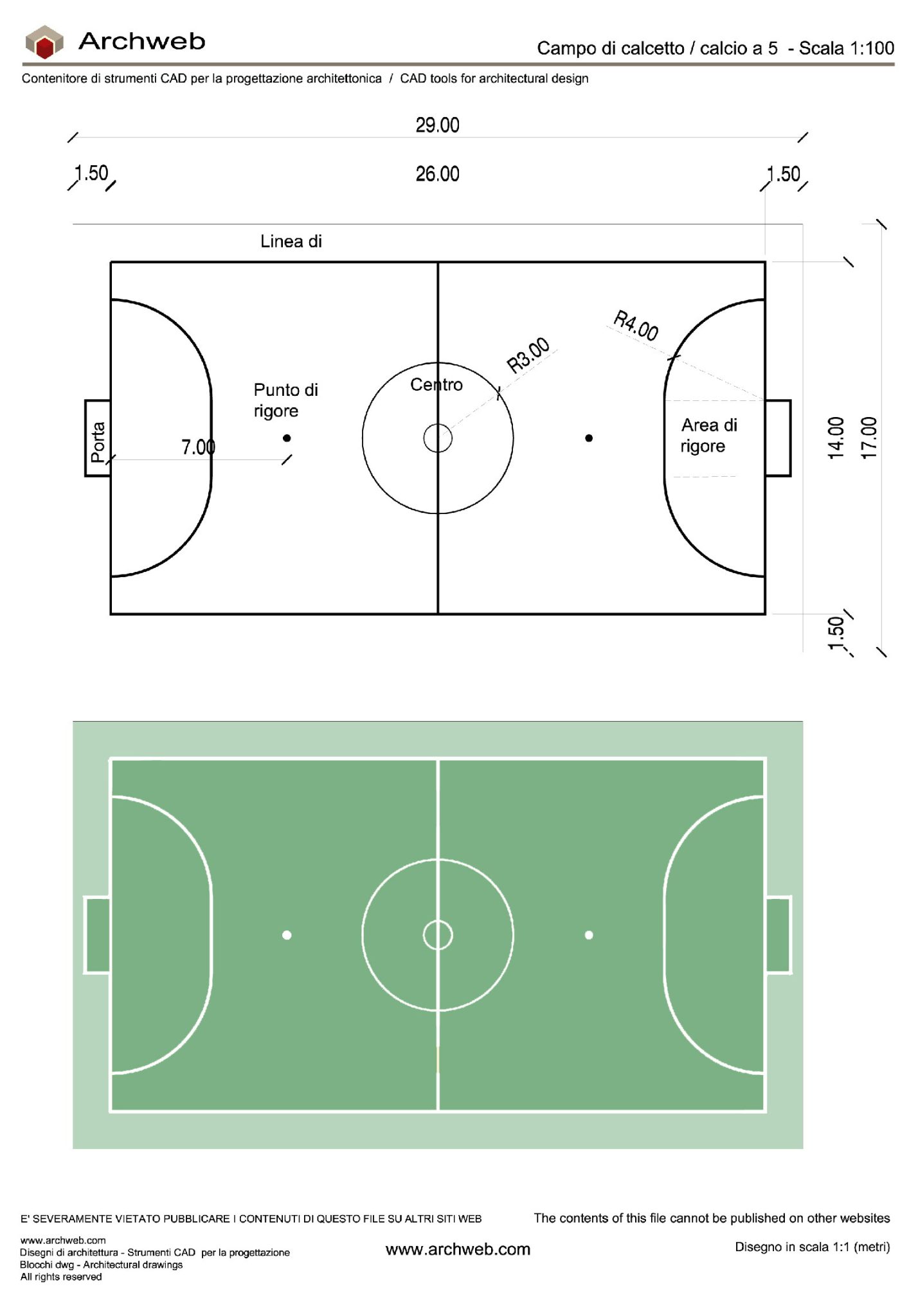 Soccer field 01 - Archweb dwg