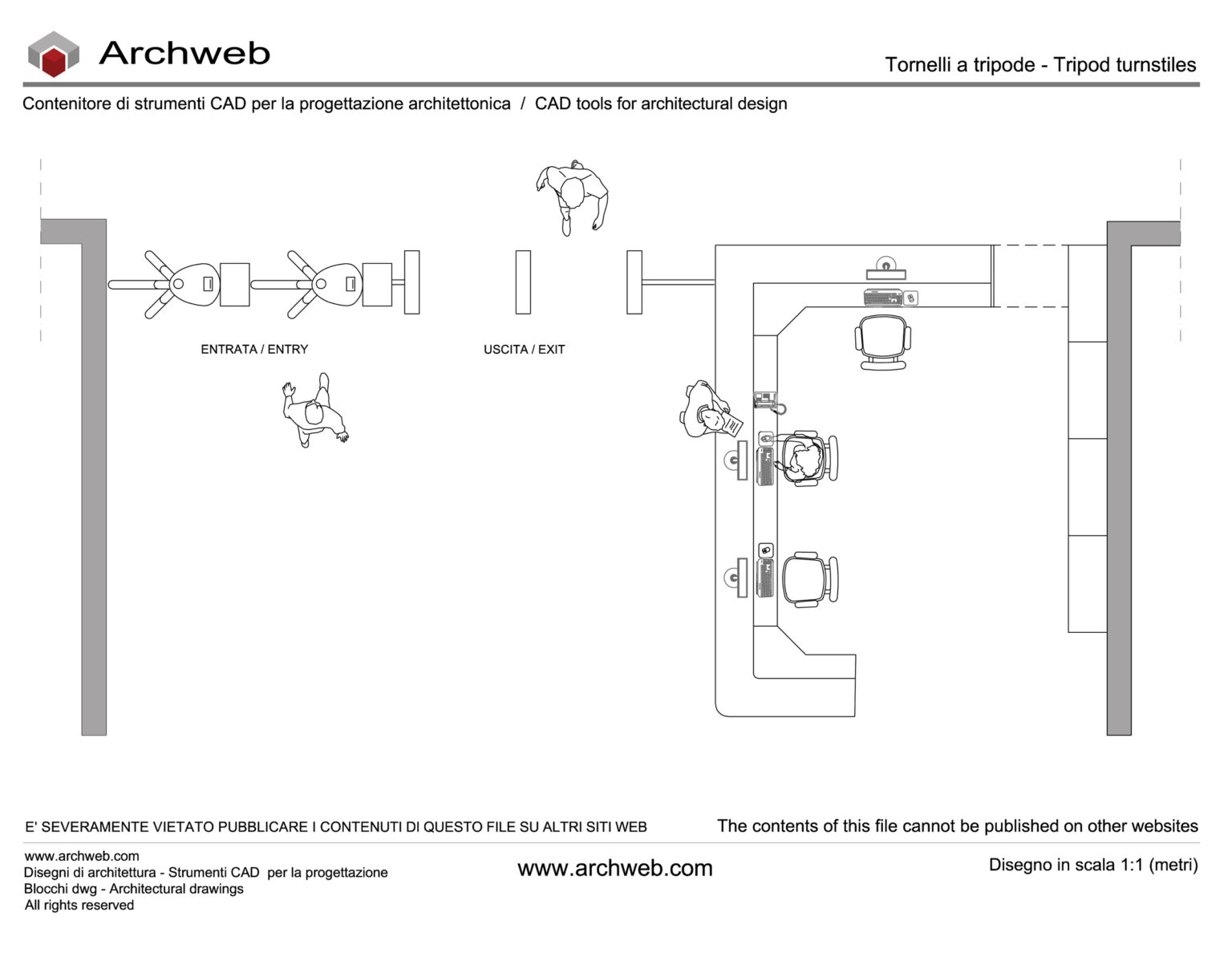Tripod turnstiles - Archweb dwg