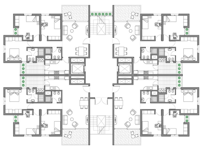 Torri residenziali dwg - Archweb