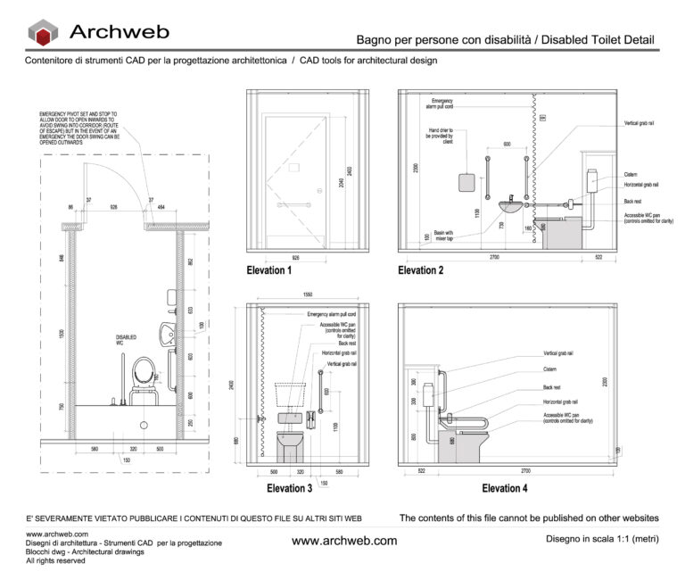 Bathroom for people with disabilities - Archweb