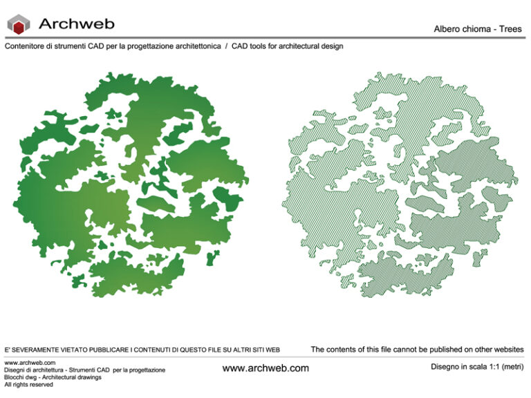 Trees in plan dwg