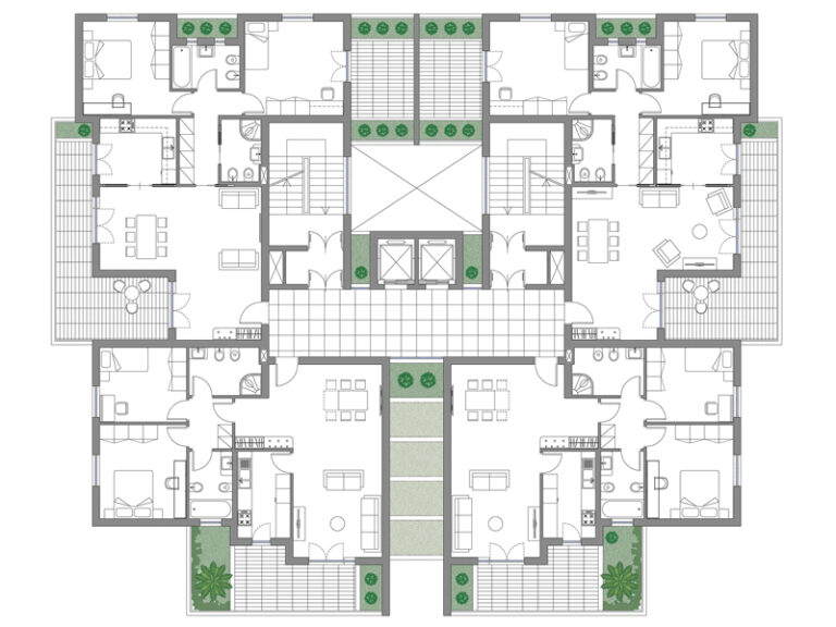 Residential towers dwg - Archweb