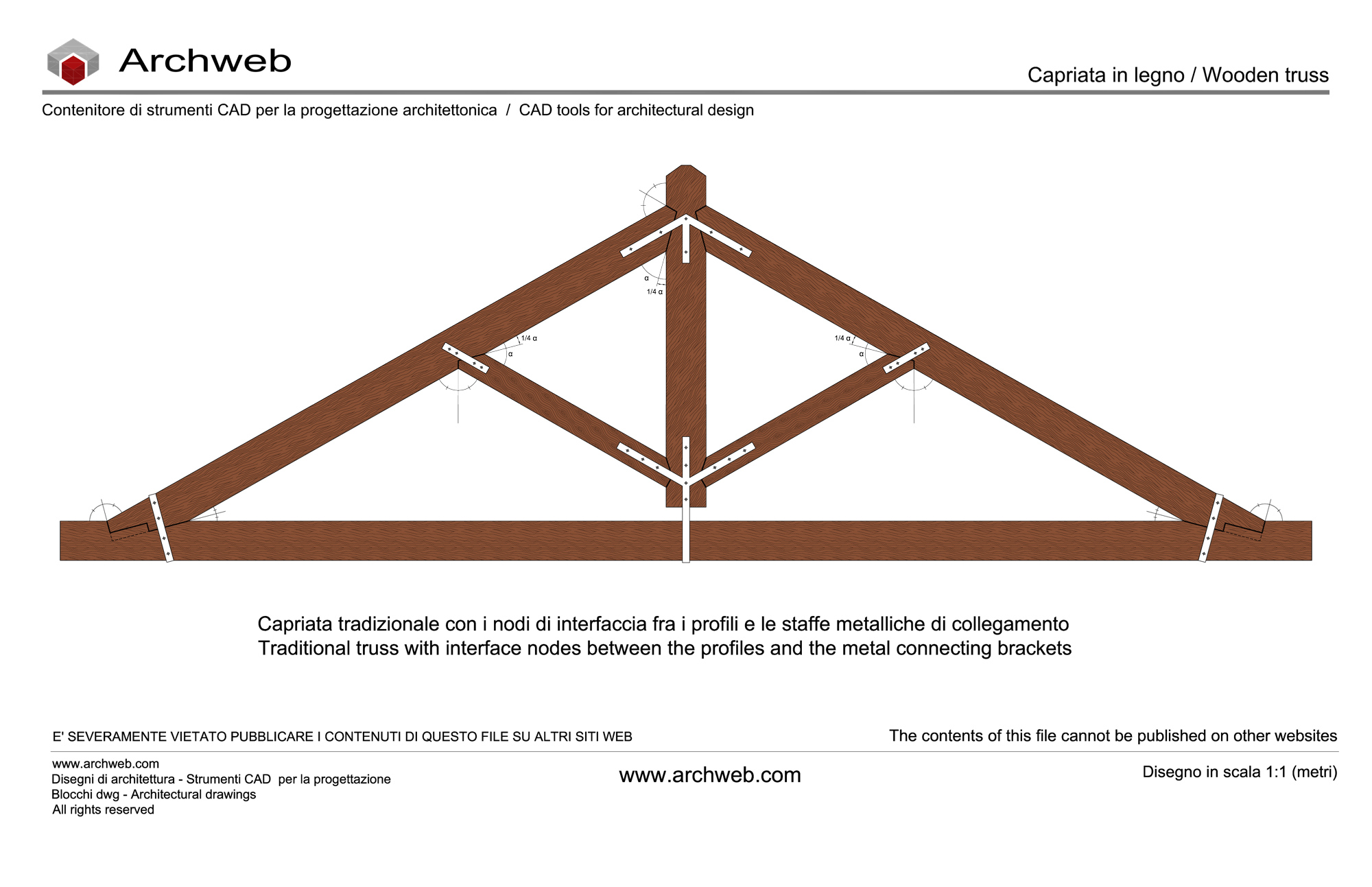 Capriata in legno 6 - Archweb dwg