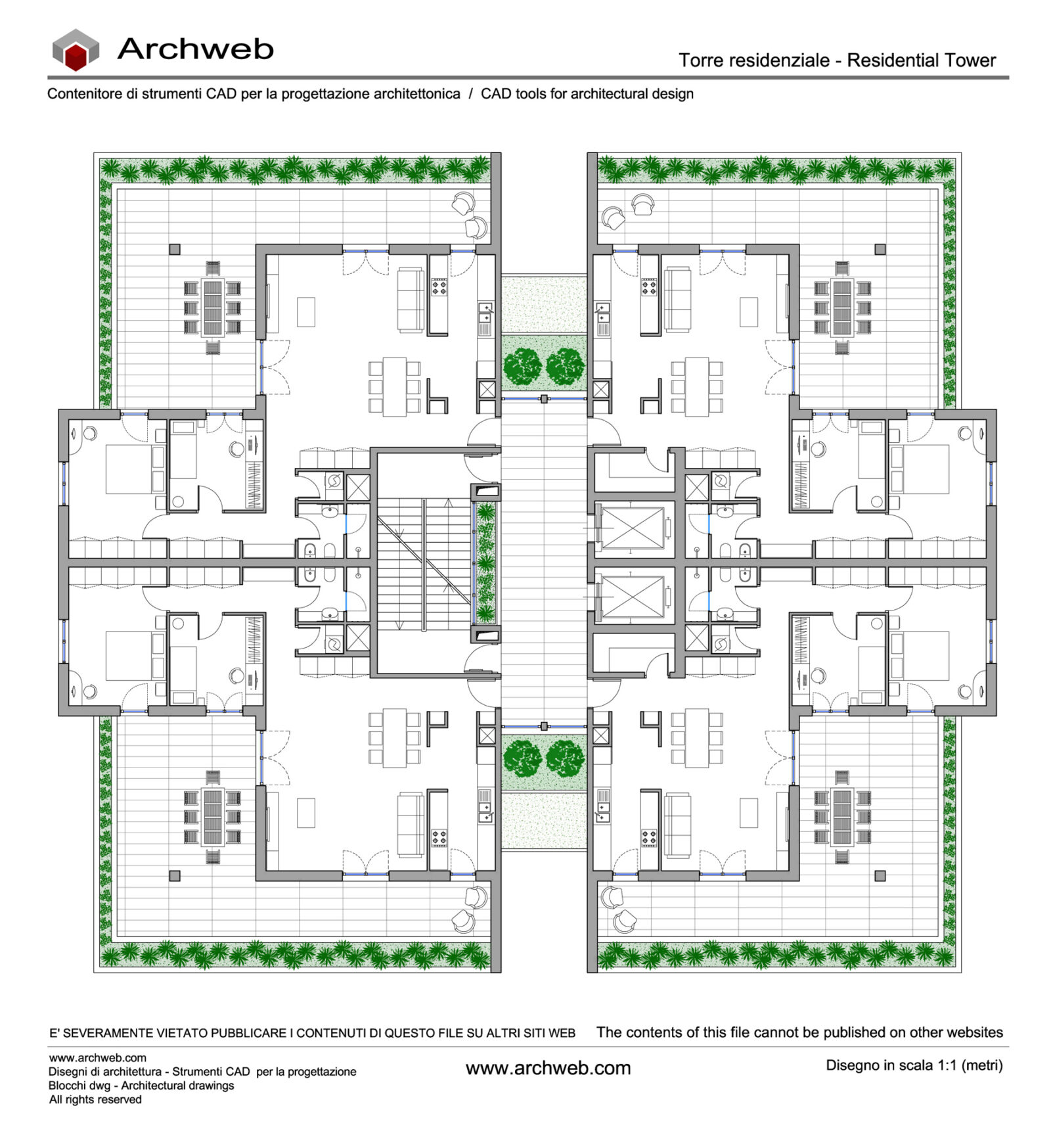Torre residenziale 23 - Archweb dwg