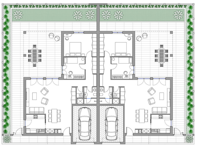 Case bifamiliari dwg - Archweb