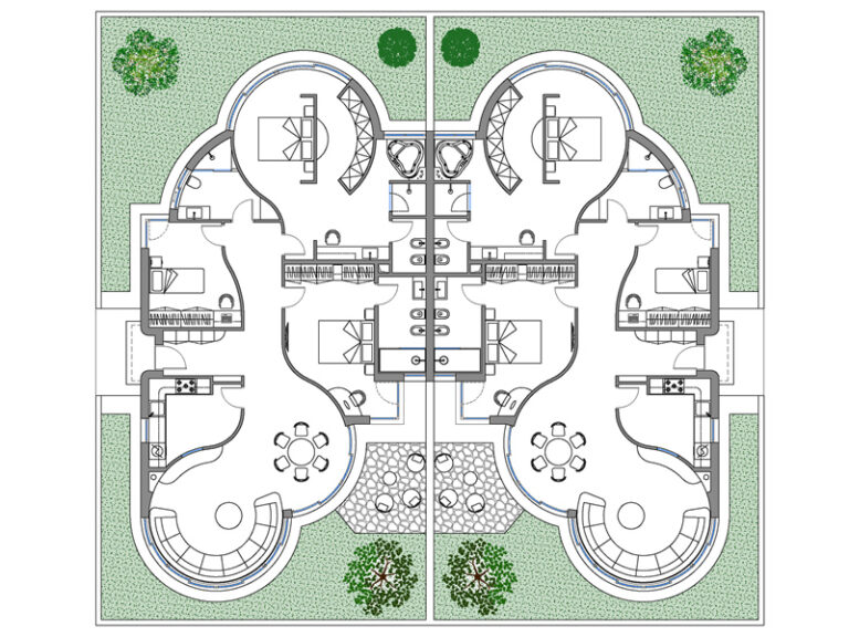 Maisons - Typologies résidentielles dwg